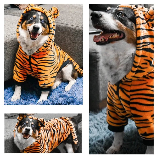 Large Dog Tiger Costume/PJs | Poshdoglife.com - Posh Dog Life